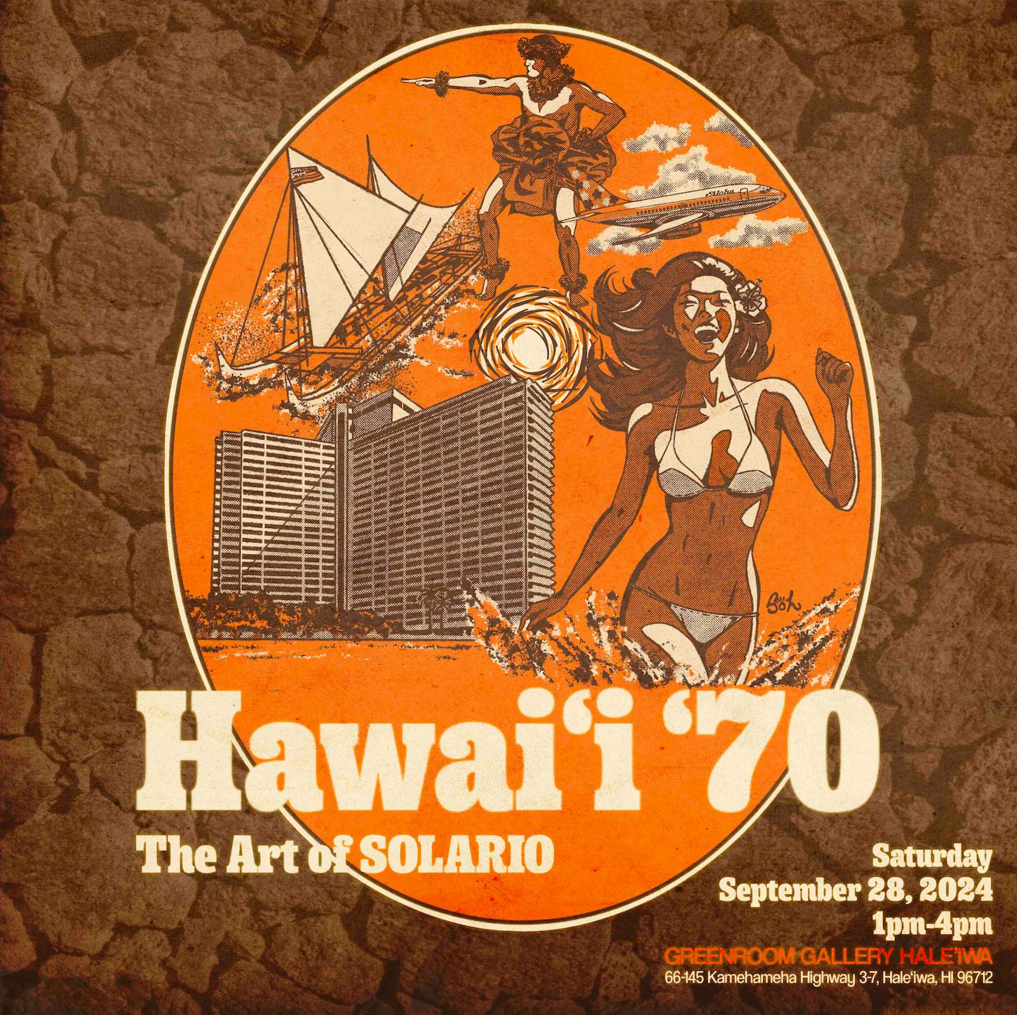 Event News! Solario Art Exhibition “Hawaii’70” – GREENROOM Gallery Hawaii