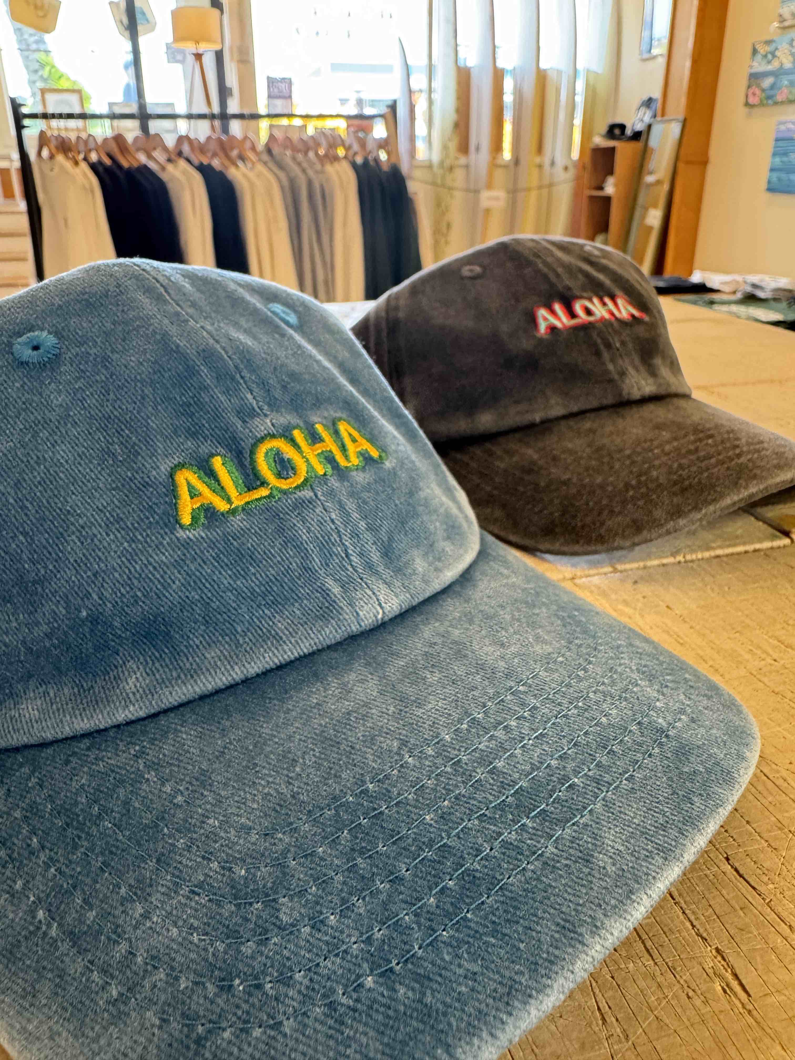 ALOHA Exhibition Goods - Denim Caps will be available!